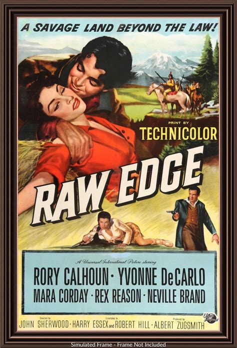 Raw Edge 1956 Original One Sheet Movie Poster Original Film Art