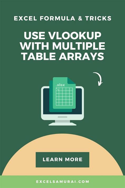 Excelsamurai On Linkedin Use Vlookup With Multiple Table Arrays A