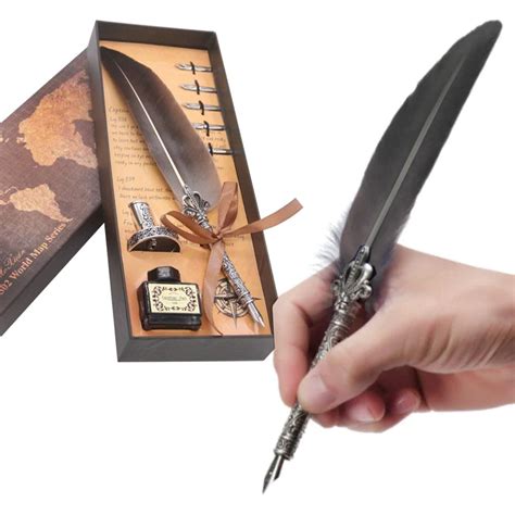 엔틱 깃털펜 펜촉 고급선물세트 캘리그라피 글씨연습 온채널
