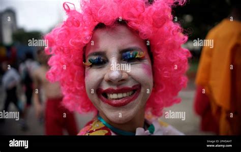 Sao Paulo Brazil 27th Mar 2023 Clowns And Circus Performers Take