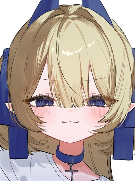 Safebooru 1girl 3 Blonde Hair Blue Choker Blue Eyes Blue Ribbon