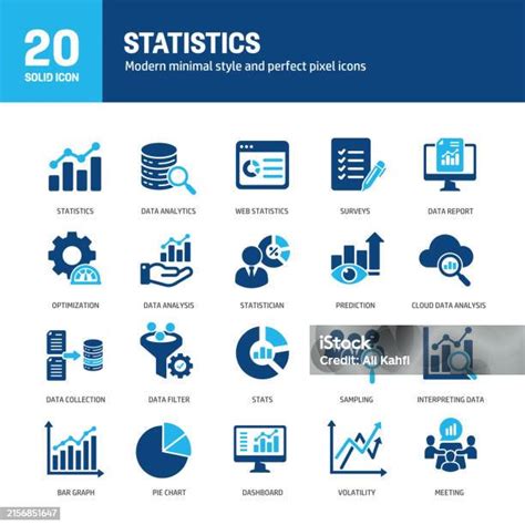 통계 글리프 단색 아이콘입니다 데이터 분석 재무 비즈니스 솔리드 아이콘 모음을 포함합니다 벡터 일러스트 레이 션입니다 웹사이트 디자인 로고 앱 템플릿 Ui 등 아이콘에 대한