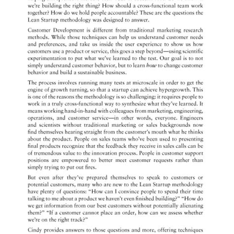 Lean Customer Development