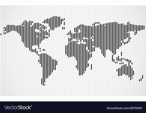 Abstract World Map With Lines Royalty Free Vector Image