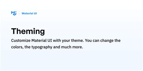 主题 Material Ui Mui 组件库