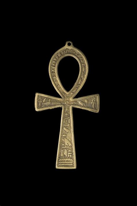 Egyptian Symbol Of Life Ankh Isolated On Black Stock Image Image Of