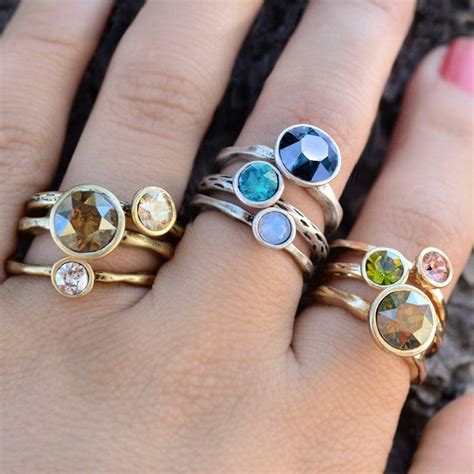 Circle Stacking Rings Stackable Rings Stacking Ring Set Etsy