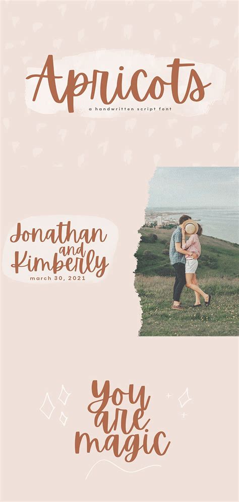 apricots handwritten script font
