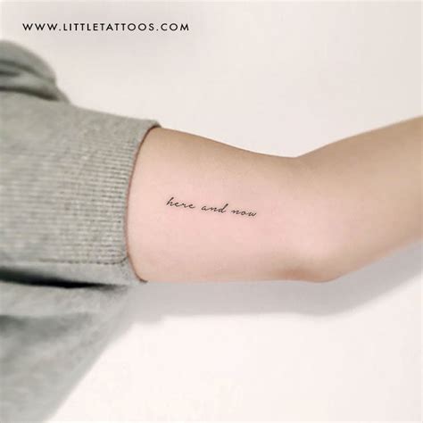 Here And Now Temporary Tattoo Set Of 3 Little Tattoos