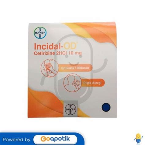 Jual Incidal Od 10 Mg Strip 4 Kapsul Shopee Indonesia
