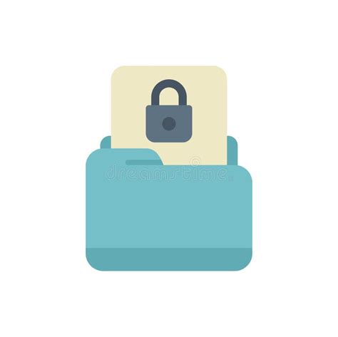 Locked File Folder Keeping Documents Secure And Confidential Stock Illustration Illustration