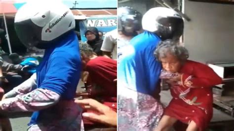 Tega Wanita Paksa Nenek Nenek Mengemis Di Pasar Warga Murka Melihatnya Viralkan