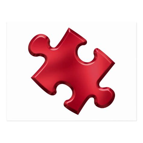 Autism Puzzle Piece Red Zazzle