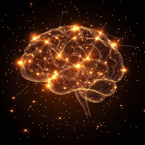 Scientific Depiction Brain Nervous System Showcasing Glowing Neuron