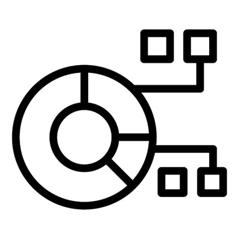 Premium Vector Pie Chart Connecting To Data Points Showing Business