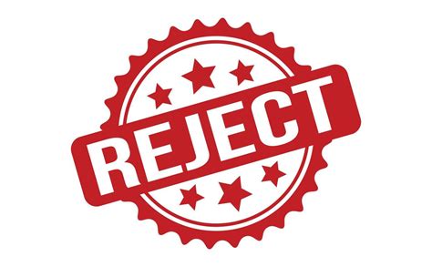 Reject Rubber Stamp Red Reject Rubber Grunge Stamp Seal Vector