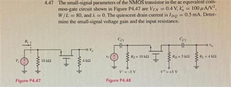 447 The Small Signal Parameters Of The Nmos Transistor In The Ac Equi