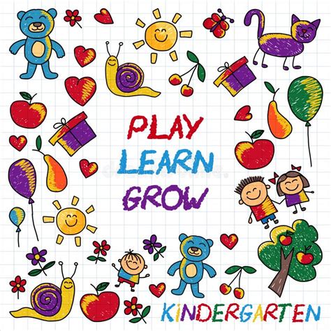 Play Learn And Grow Together Vector Image Stock Vector Illustration