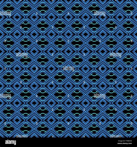 Black Dodger Blue And Strong Blue Colors Dark Seamless Pattern For