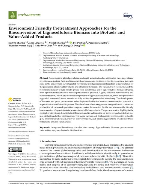 Environment Friendly Pretreatment Approaches For The Bioconversion Of