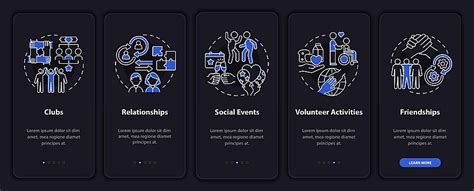 Social Roles Onboarding Mobile App Page Screen Ui Task Social Vector Ui Task Social Png And