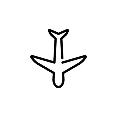 Transport Avion Signe Symbole Vecteur Vecteur Premium