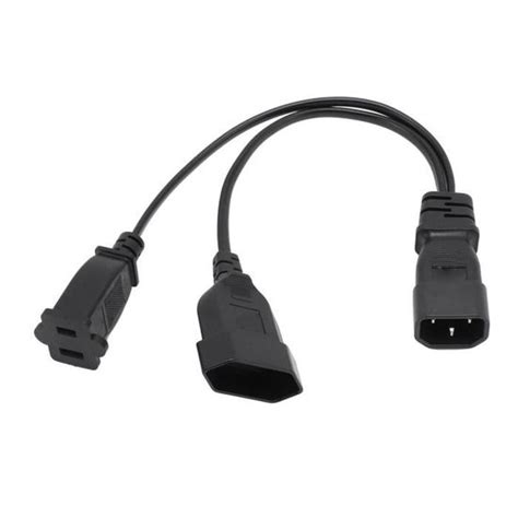 Mxzzand Câble d alimentation répartiteur Y IEC C mâle vers R femelle EU MM