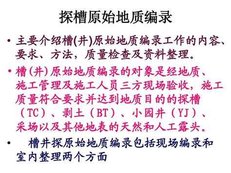 探槽编录word文档在线阅读与下载免费文档