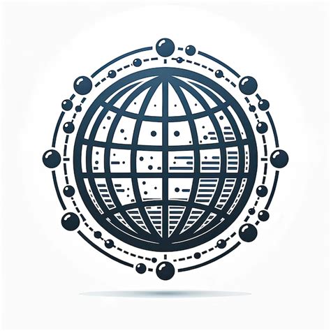Premium Ai Image A Stylized Globe Icon Representing Global