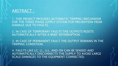 3 Phase Transmission Line Fault Detector Edit 1 3 Pptx