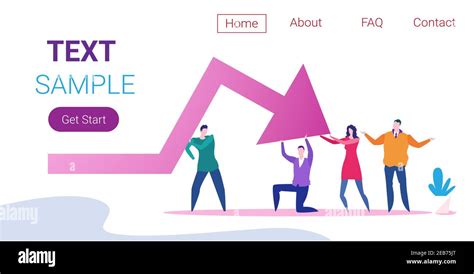 Businesspeople Team Frustrated About Economic Arrow Falling Down Financial Crisis Bankrupt