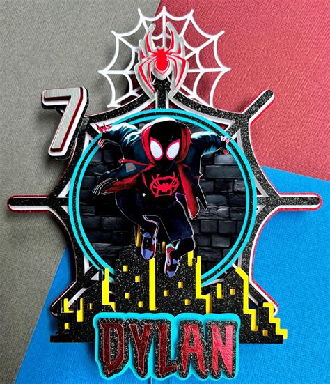 Miles Morales Light Up Cake Topper Comic Books Cake Topper Super