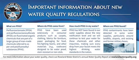 New Water Quality Regulations Rowland Water District