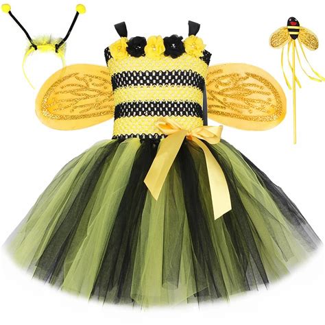 Little Bee Tutu Dress For Girls Halloweeen Cosplay Costume Tulle