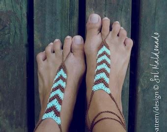 Barefoot Sandals Crochet Pattern PDF Tutorial Crochet