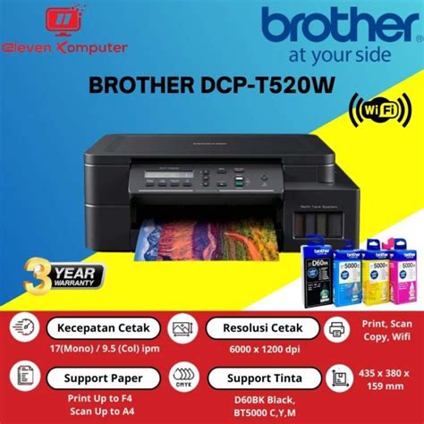 Promo Print Scan Copy Wifi Lcd Brother Dcp T W Ink Tank Printer T W T Diskon Di
