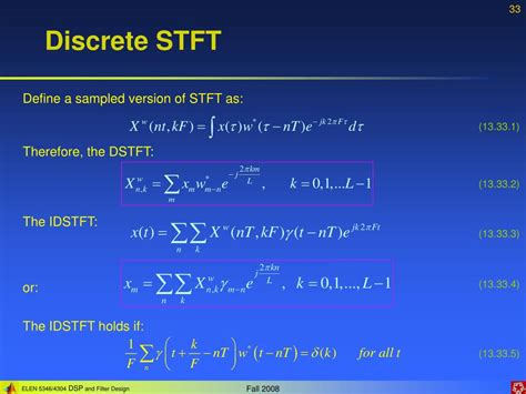 PPT Lecture 13 Multirate Processing And Wavelets Fundamentals