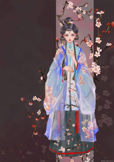 古风人物风格插画设计作品 设计人才灵活用工 设计dna