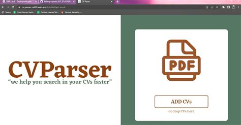 The Web Platform Which Helps You To Parse Your Cv Into Json Format