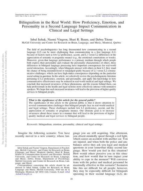 Bilingualism In The Real World Pdf Second Language Multilingualism