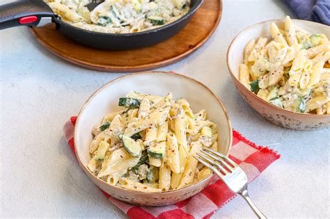 Romige Pasta Met Courgette En Kip Snel Klaar Lekker En Simpel