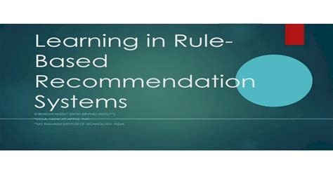 Pdf Learning In Rule