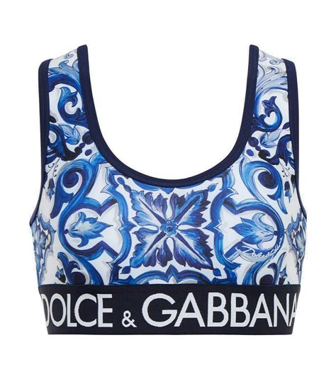 Dolceandgabbana Printed Sports Bra Dolce And Gabbana