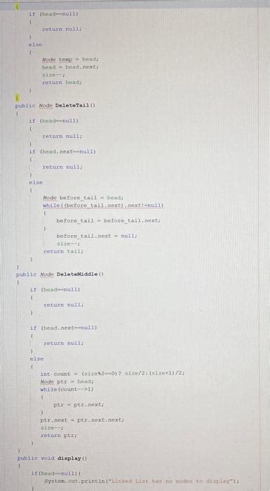 Solved Consider The Java Implementation Of The Singly Linked
