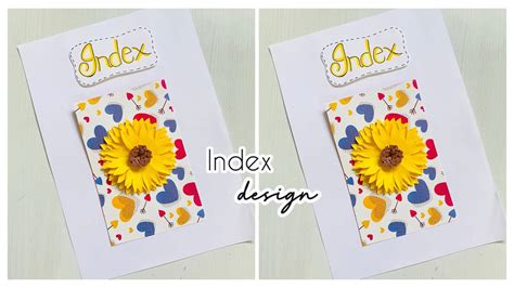 How To Make Index Page Index Design For Project How To Make Index In