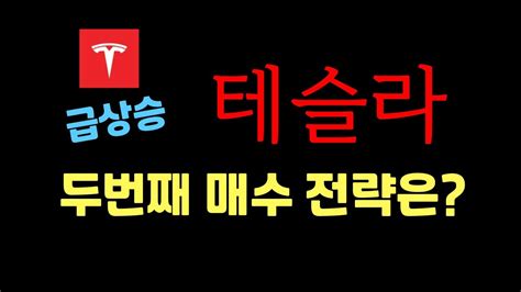 극적 반전 테슬라 다음 매수전략 공개 미증시 분석 Youtube