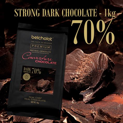 Socola Dark Couverture Chocolate 70 Block 1kg Belcholat