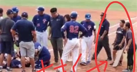 U18青棒友誼賽，台灣隊小將遭球速150公裡觸身球擊中頭部，才發現主辦單位竟無編制防護員進駐！ Peekme