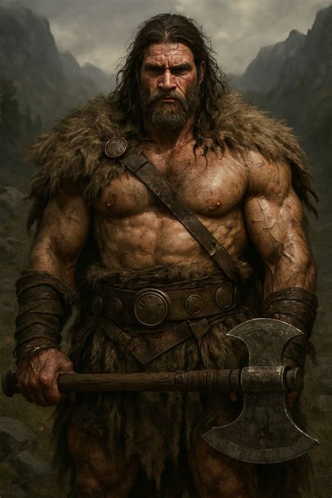 Barbarian Character Designclass Guerreros Fantasía Medieval Criatura
