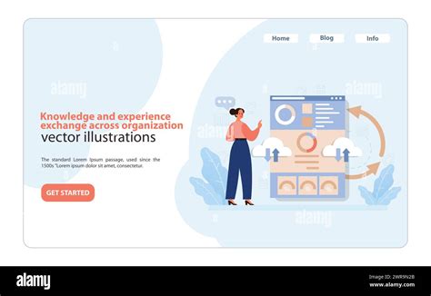 Organizational Knowledge Sharing Vector An Illustrative Scene Of A
